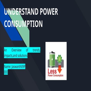 UNDERSTAND POWER CONSUMPTION IN ELECTRICAL ENGINEERING | PPT