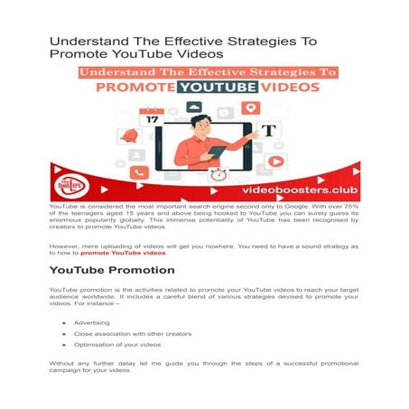 Understand The Effective Strategies To Promote YouTube Videos.pdf