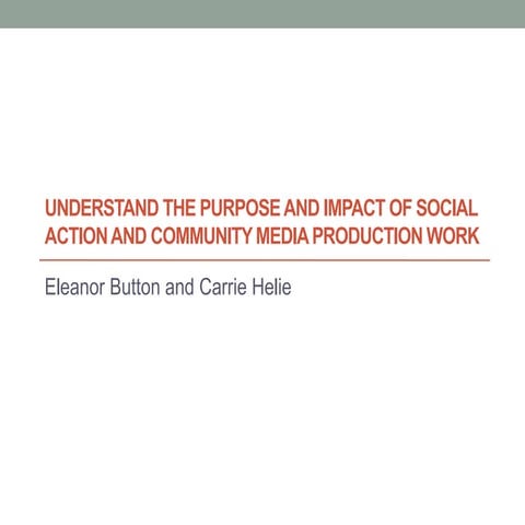 Understand the purpose and impact of social action (2) | PPT