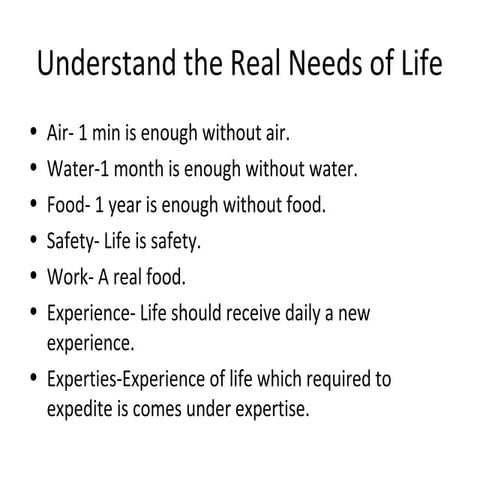 Understand the real needs of people | PPT