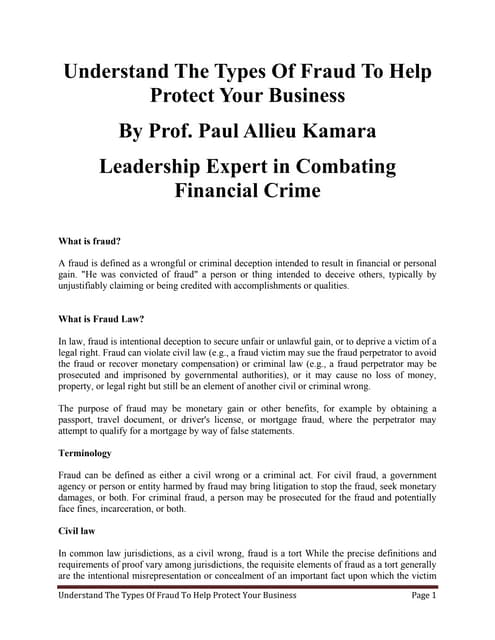 CHAPTER 2 THE NATURE OF FRAUD IN FORENSIC ACCOUNTING | PPT