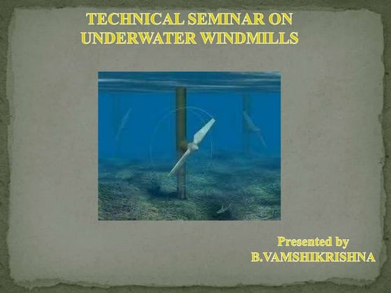 Underwater windmill | PPT