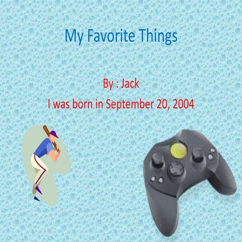 Grace's Favorite Things | PPTX