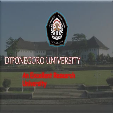 Diponegoro University An Excellent Research University | PPT