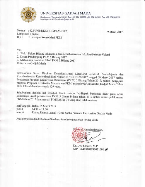 Dosen pendamping pkm 2017 | PDF