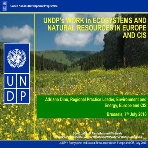 UNDP’s work in ecosystems and natural resources in Europe and CIS ...