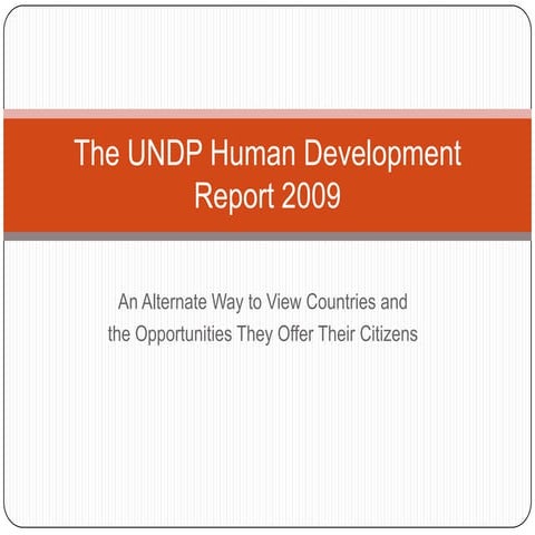 UNDP's Human Development Report | PPTX