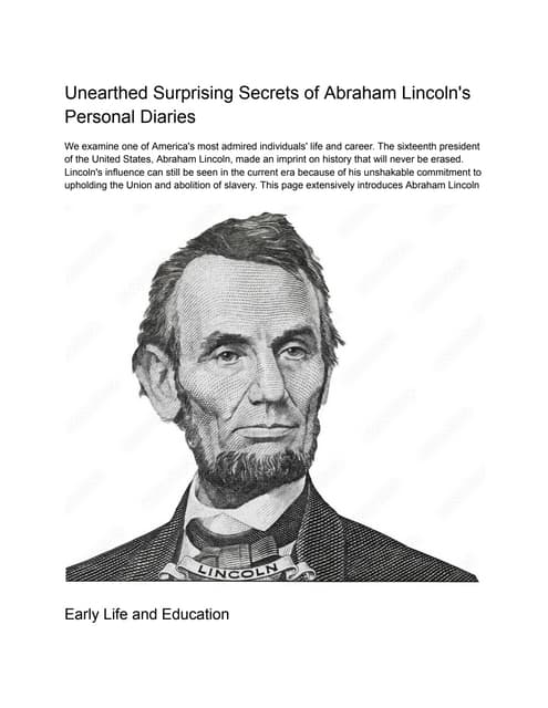 Abraham lincoln powerpoint | PPTX | Death, Injury, or Military Conflict ...