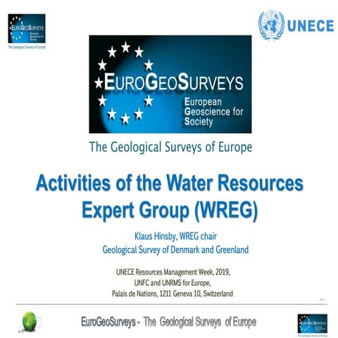 Activities of the Water Resources Expert Group (WREG) | PPT