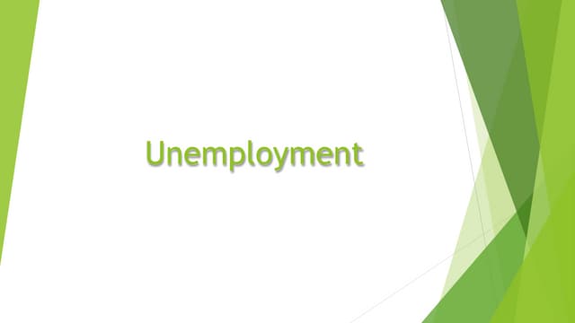 unemployment powerpoint presentation | PPT
