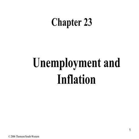 Unemployment And Inflation | PPT