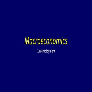 Unemployment Handout macroeconomics pptx | PPTX