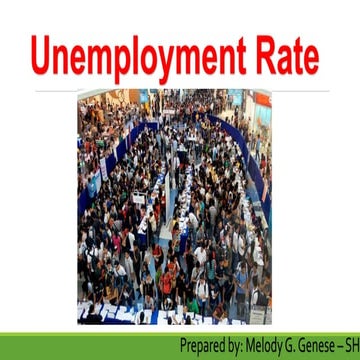 UNEMPLOYMENT (APPLIED ECONOMICS) | PPTX