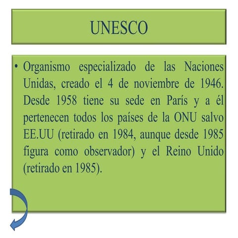 ORGANISMOS ESPECIALIZADOS DE LA ONU: UNICEF, FAO Y UNESCO | PDF