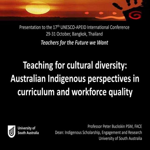 UNESCO presentation: Teaching for cultural diversity | PPTX ...