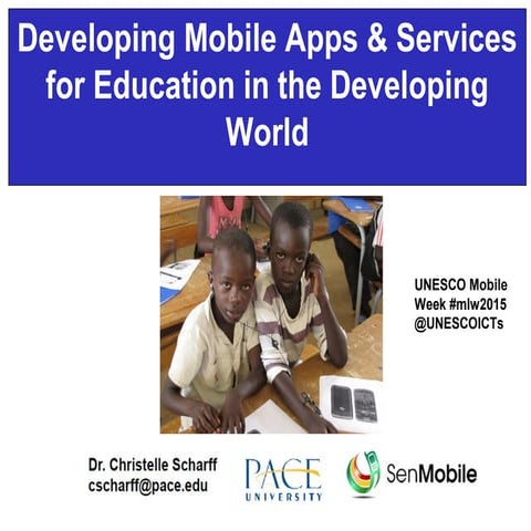 Workshop at UNESCO Mobile Learning Week 2015 | PPT