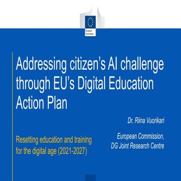 Addressing citizens' AI challenge through EU’s Digital Education Action ...