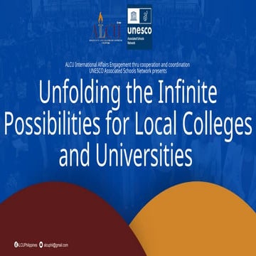 ALCU International Affairs Engagement thru cooperation and coordination ...