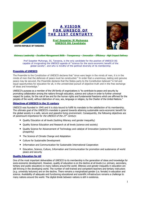 Unesco | PPTX | Education