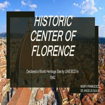 Unesco site florence | PPTX