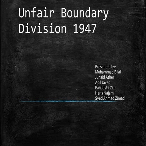 Unfair boundary division 1947 | PPTX