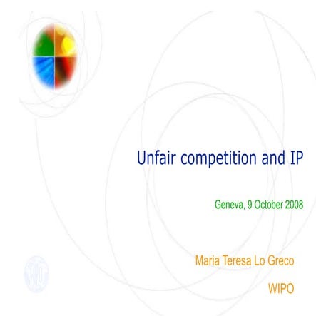 Unfair Competition in IPR for science and | PPT