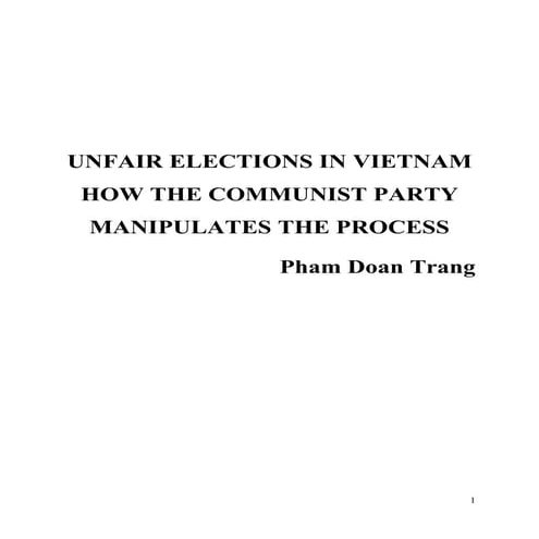 Unfair Election in Vietnam | PDF