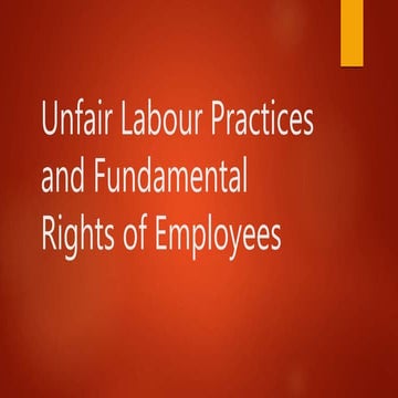 Unfair labour practices | PPTX