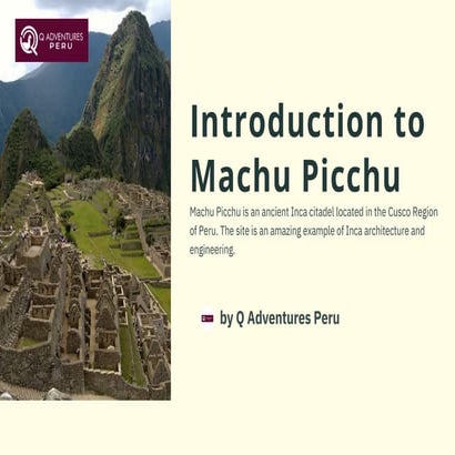 Unforgettable Adventure: Machu Picchu Day Trip | PPT