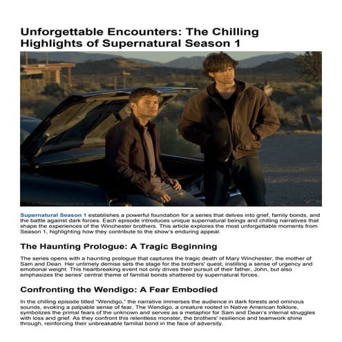 Unforgettable Encounters_ The Chilling Highlights of Supernatural Season 1.docx