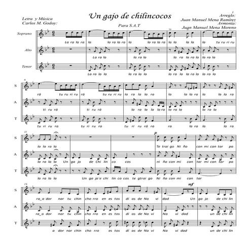 Un gajo de chilincocos 3 voces | PDF