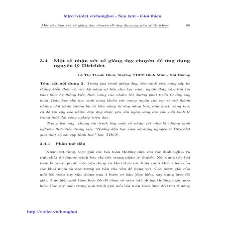 Ung dung nguyen ly dirichlet | PDF