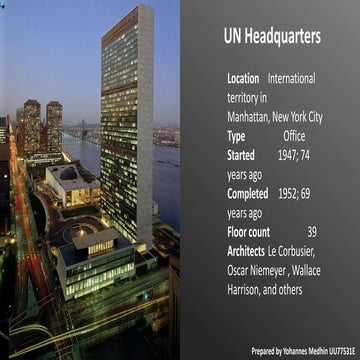 Un headquarters architectural analysis | PPTX