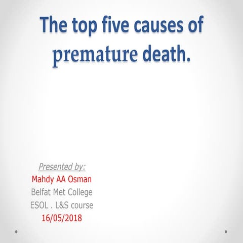 Unhealthy britain nation%27s five big killers | PPTX