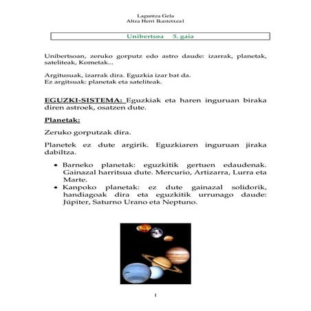 Unibertsoa | PDF
