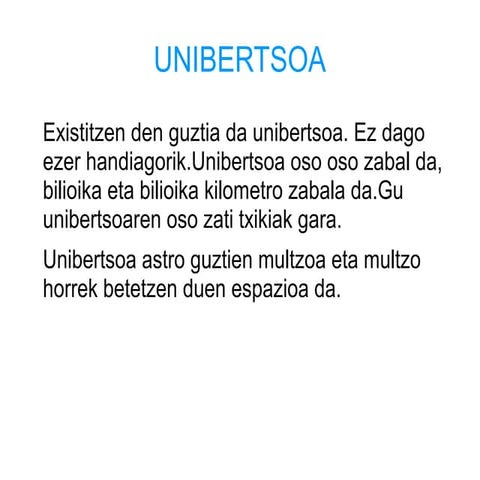 Unibertsoa | PPT