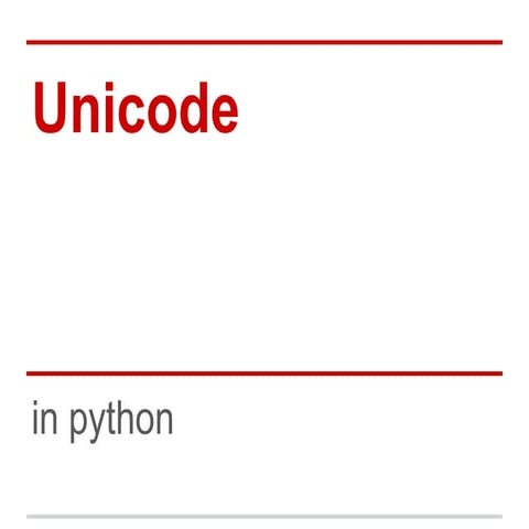 Unicode Basics In Python | Ppt