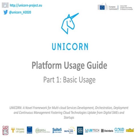 Unicorn Platform; Basic Usage Guide | PPTX