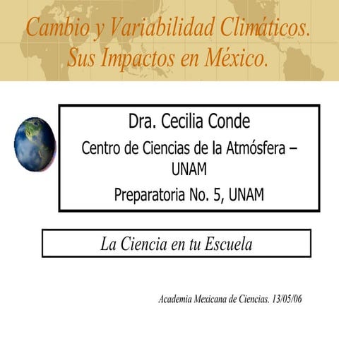Unidad 10 El Cambio Climatico | PPT