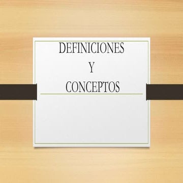 Definiciones y conceptos | PPTX