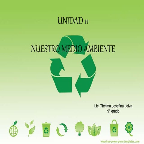 Unidad 11 NUESTRO MEDIO AMBIENTE | PPT
