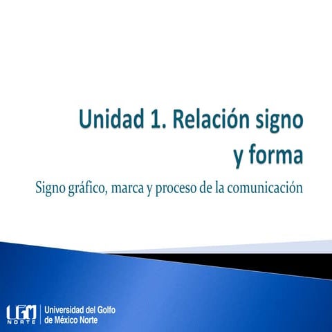 Unidad 1. Relación signo y forma | PPTX