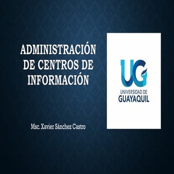 Unidad 1 Y 2 INTRODUCCIÓN A LA ADMINISTRACIÓN DE LOS CENTROS DE ...