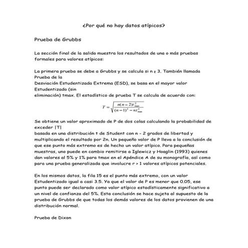 Test de Dixon (Test – Q). Rev. 00 | PDF