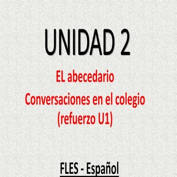 ELE Unidad 2: Abecedario y conversaciones | PPTX