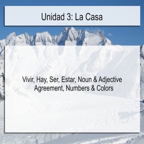 Unidad 3 ~ La Casa | PPT