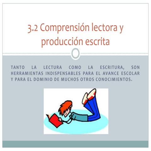 Comprensión lectora y producción escrita | PPTX