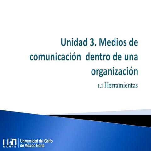 Unidad 3. Medios de comunicación dentro de una organización | PPTX