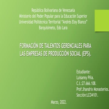 Eps y los Pueblos Indigenas | PPTX