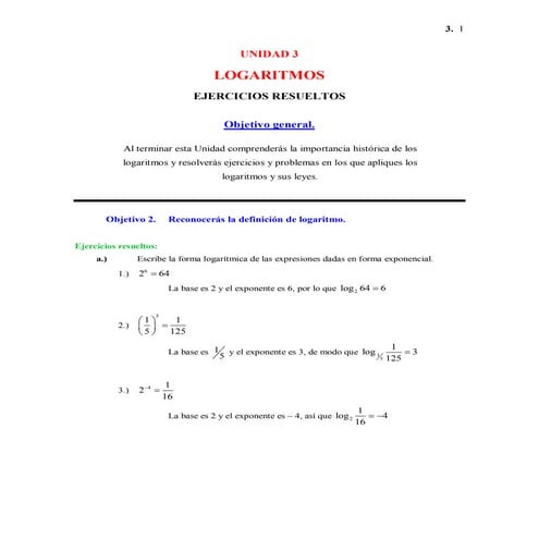 Unidad 3 logaritmos | PDF